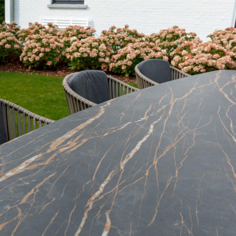 Customizable Ceramic + Iron Outdoor Dining Tables | Home Couture Miami