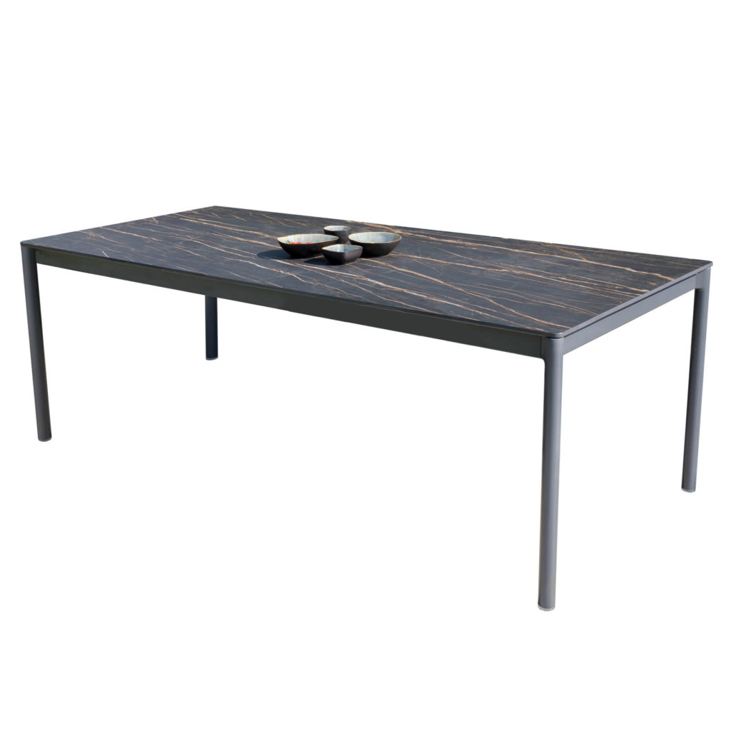Black Ceramic Outdoor Dining Table SURI | Home Couture Miami
